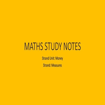 Maths study notes | PPT