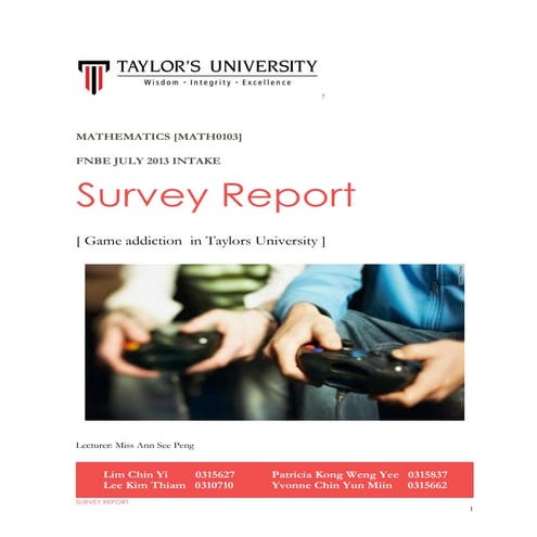 Math statistic report pdf | PDF