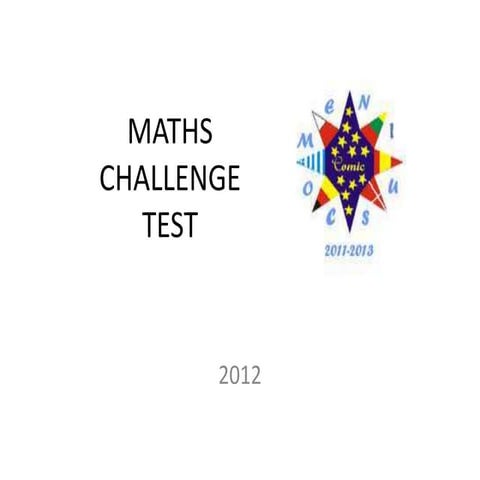 Maths test | PPT