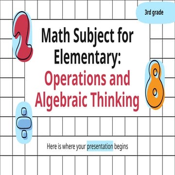 Math Subject for Elementary - 3rd Grade_ Operations and Algebraic ...
