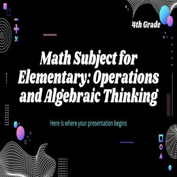 Math Subject for Elementary - 4th Grade_ Operations and Algebraic ...