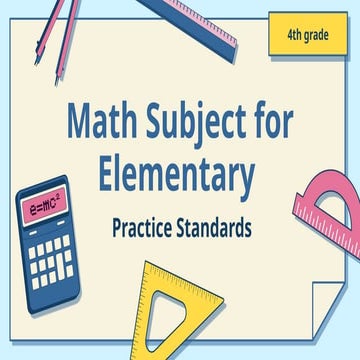 Math Subject for Elementary - 4th Grade_ Practice Standards XL by ...