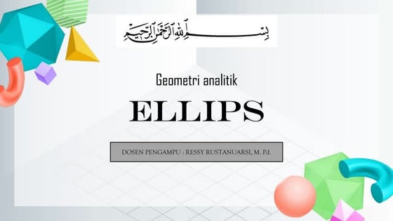 ppt elips Buatkan 1 contoh soal dan jawaban nya entang refleksi | PDF