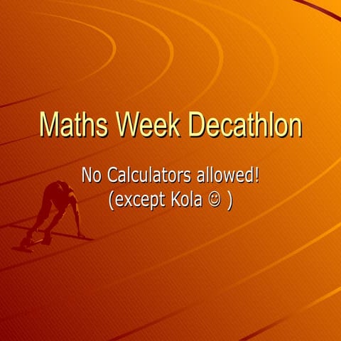 Maths Week Decathlon | PPT