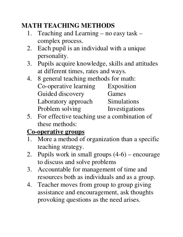 Maths teaching methods maths-teaching-methods