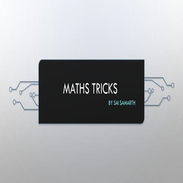 Math Tricks Ppt 3 Pdf