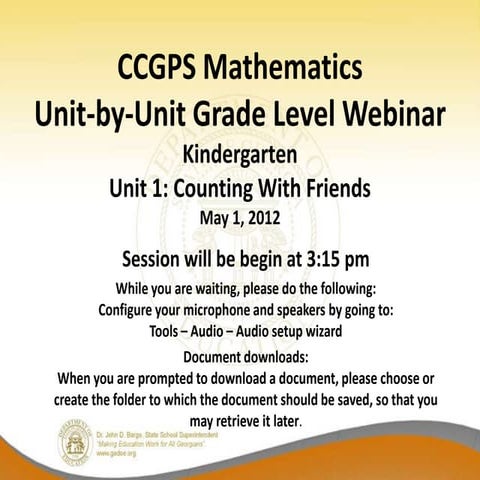 Math Unit 1 Webinar | PPT