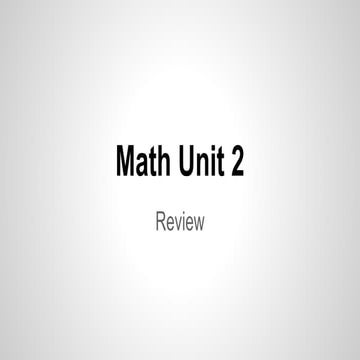 Dr. P. A-122 Math unit 2 review quiz | PDF