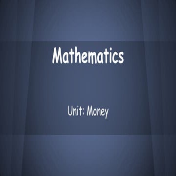 Math unit money | PPTX