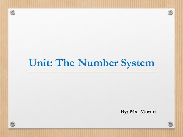 Number system | PPTX