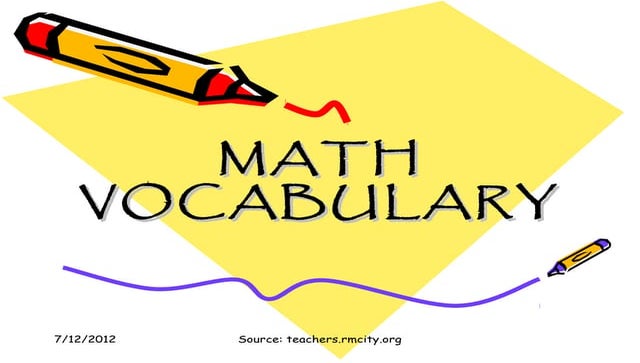 Math Vocabulary Clipart