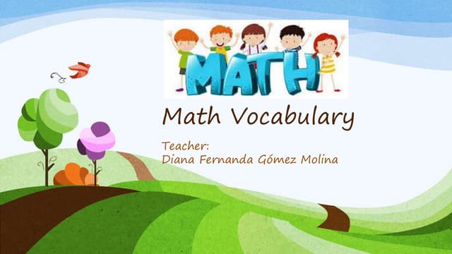Math Vocabulary Clipart