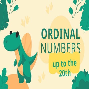 MATH GRADE 2- ORDINAL NUMBER 1ST TO 20TH | PPTX