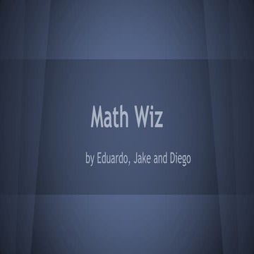 Math wiz | PPT