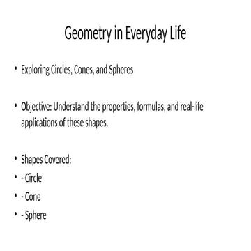 Cylinders, cones and spheres | PPTX