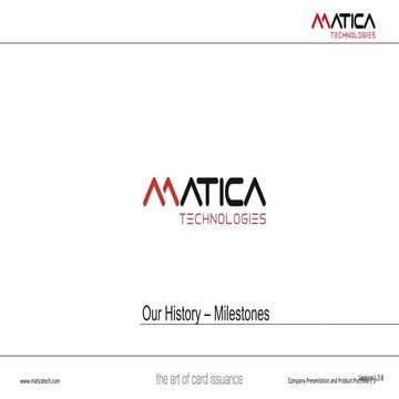 Matica Technologies - Product Portfolio | PPTX