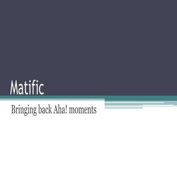 Matific ppt | PPTX