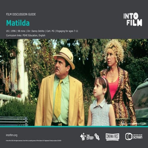 Matilda - Film guide. Activities and discussion for the classroom | PPTX