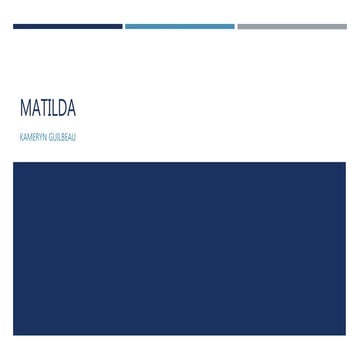Matilda (3) | PPTX