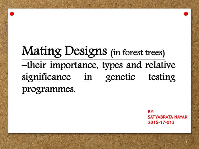 Mating designs.. | PPTX