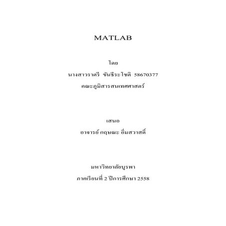 Matlab | PDF