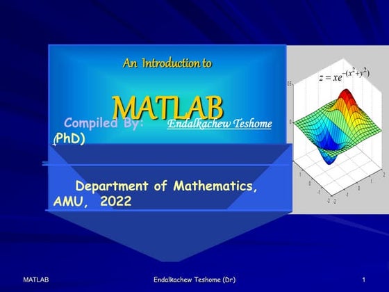 Matlab For Beginners Introduction Signal Processing Ppt