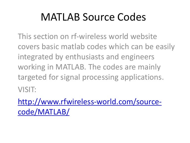 Matlab Source Codes Section Download Matlab Source Code Freerce Cod 3380