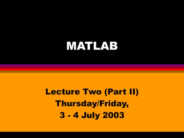 matlab lecture 4 solving mathematical problems.ppt matlab lecture 4 solving mathematical problems.ppt