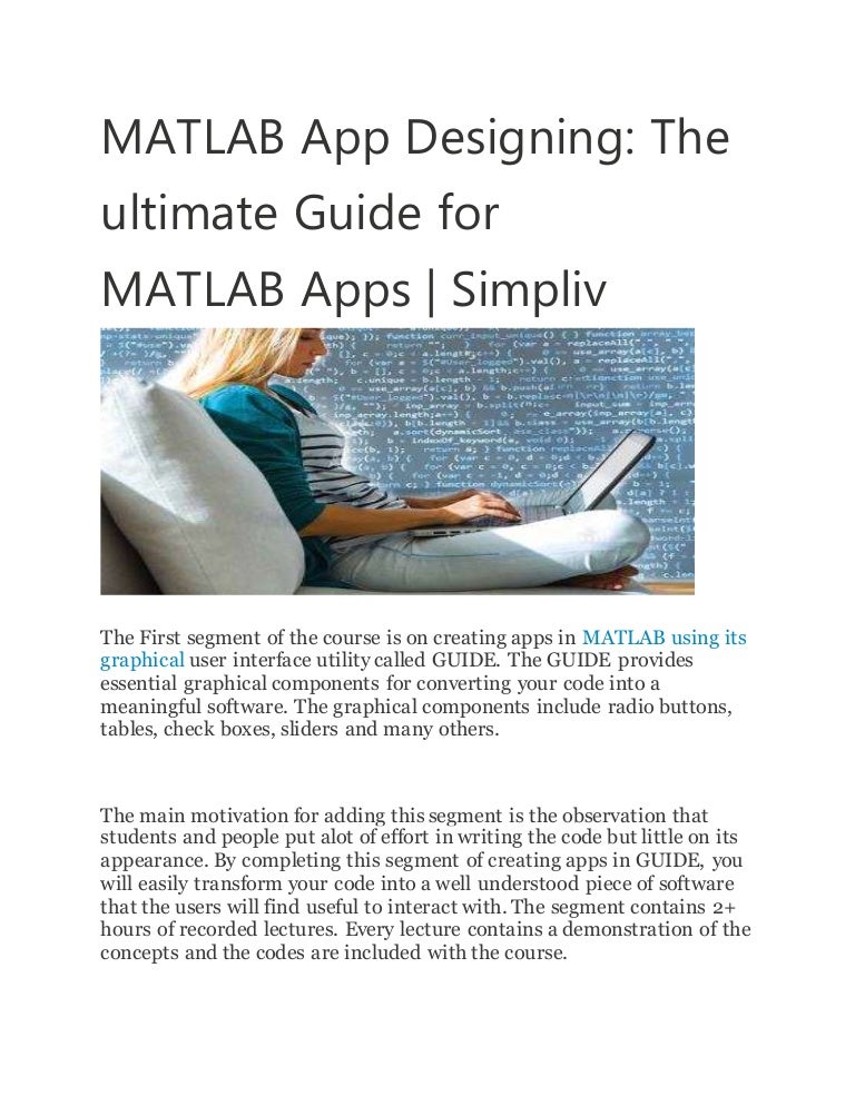 Matlab App Designing The Ultimate Guide For Matlab Apps 7934