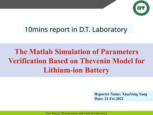Matlab Battery Modeling Simulationpptx
