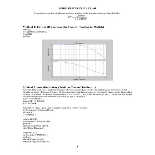 Matlab Bode Diagraminstructions Pdf 