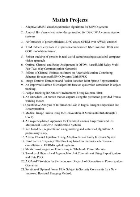 Matlab completed projects | DOCX Matlab completed projects | DOCX