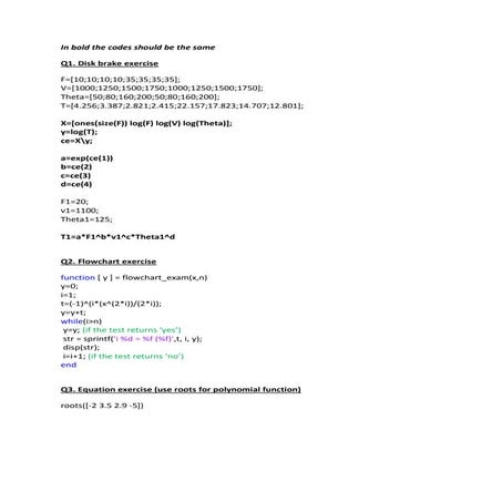 Matlab Exam Codes Computer Modelling Techniques Module Docx 8463