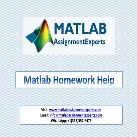 Matlab Homework Help Ppt