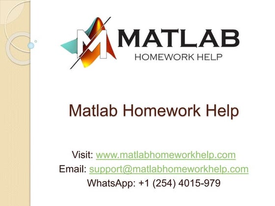 Matlab Homework Help presentations