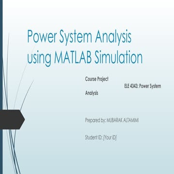 Power Systems analysis with MATPOWER and Simscape Electrical (MATLAB ...