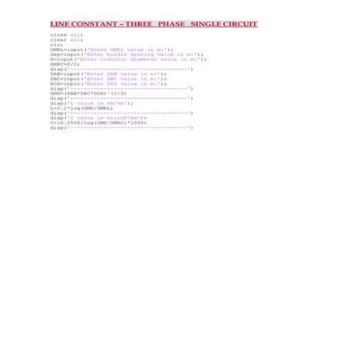 MATLAB programs Power System Simulation lab (Electrical Engineer) | PDF