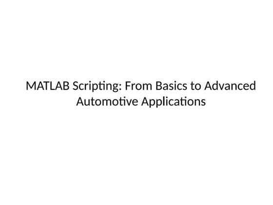 Chapter 10 Programming In Matlab Ppt 1970