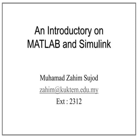 Matlabsimulinktutorialppt 0128