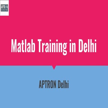 MATLAB Training | PPTX