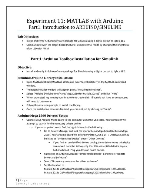 Arduino Matlab Con Arduino Pdf