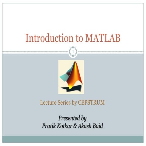 Matlab Workshop Yugjjnhhasfhlhhlllhlpptx 