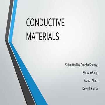 conductive material | PPTX | Chemistry | Science