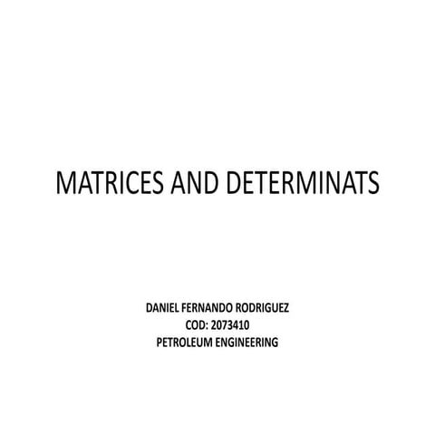 Matrices | PPTX