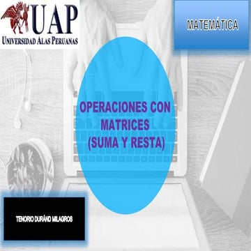 OPERACIONES CON MATRICES | PPTX