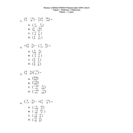 Matrices | PDF