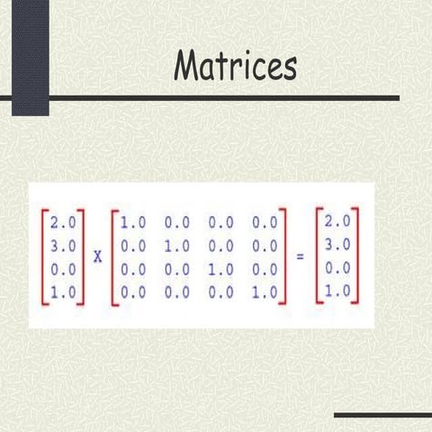 Matrices Introduction And Operations Ppt