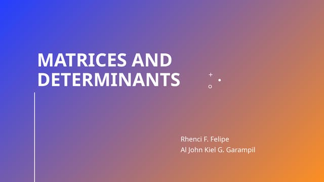Determinants | PPTX