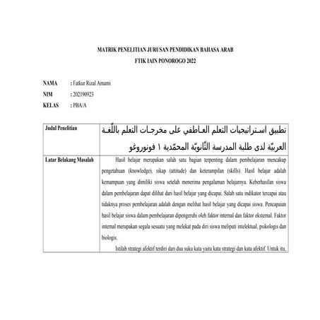 Matriks Kepatuhan Proposal (Proposal Compliance Matrix): Tujuan: Untuk memastikan setiap ...