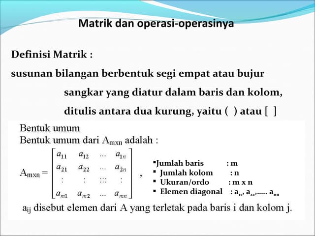 Pembuktian Sifat – Sifat Operasi Matriks | DOCX